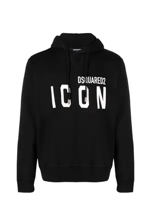 Dsquared2 Logo-print Cotton Hoodie - Black