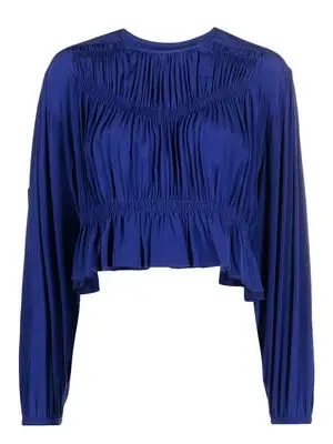 Isabel Marant Pleated Silk Top - Blue