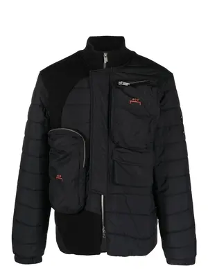 A-COLD-WALL* Logo-print Asymmetric Padded Jacket - Black