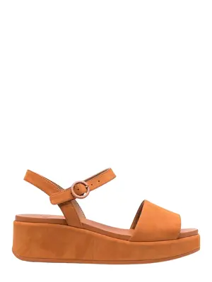Camper Misia Suede Wedge Sandals - Brown