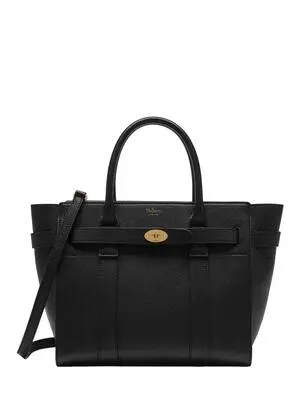Mulberry Small Zipped Bayswater Leather Satchel - Black