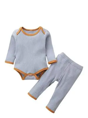 ASHMI & CO. Rowan Long Sleeve Bodysuit & Leggings Set - Blue