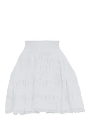 ALAÃA Fluid Mini Skirt - Optic White