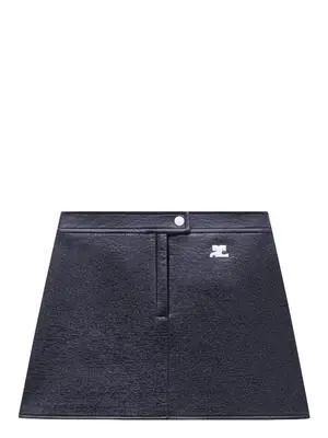 COURRÃ¨GES Reedition Vinyl Mini Skirt - Blue