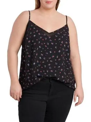 1.State 1.STATE Sheer Inset Camisole Pt Fleur Ditsy