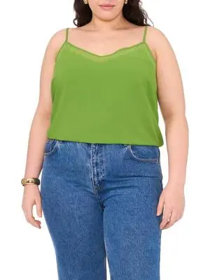1.State 1.STATE Sheer Inset Camisole Salted Lime