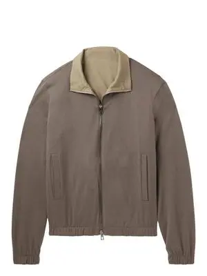 Loro Piana Reversible Windmate® Storm System® Shell And Cashmere Bomber Jacket - Neutrals