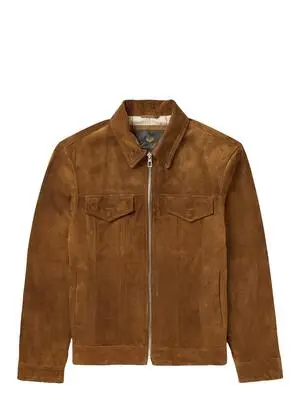 Loro Piana Suede Trucker Jacket - Brown