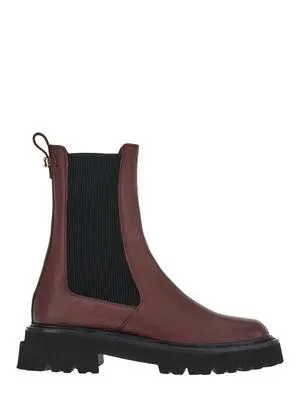 FERRAGAMO Double Gancini Chelsea Boots - Red