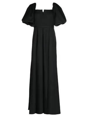 Alberta Ferretti Pleat-detail Gown - Black