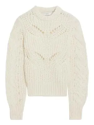 IRO PARIS Quane Pointelle-knit Sweater - Ivory