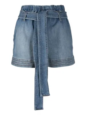 Stella McCartney Tie-waist Denim Shorts - Blue