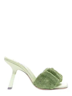 SEBASTIAN MILANO 100mm Leather Sandals - Green