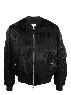 Alexander McQueen Logo-print Bomber Jacket - Black