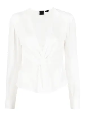 PINKO PINKO Twisted V-Neck Blouse