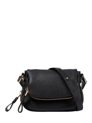 TOM FORD Jennifer Mini Leather Shoulder Bag - Black