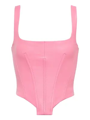 Stouls Leather Bustier - Pink