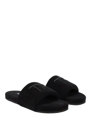 TOM FORD Harrison Embroidered Slides - Black