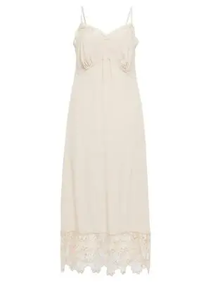 Simone Rocha Crêpe De Chine Slip Dress - Beige