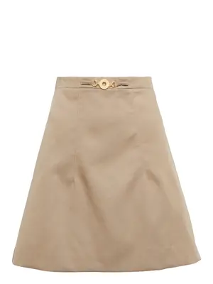 Patou Cotton Mini Skirt - Beige