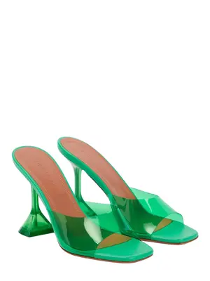 Amina Muaddi Lupita Pvc Sandals - Green