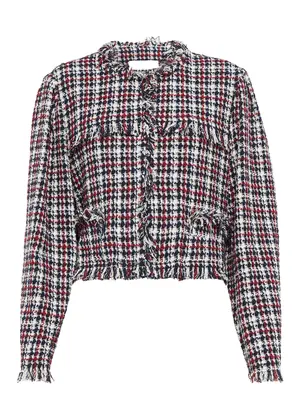 MARANT ETOILE Cotton-blend Tweed Jacket - Red