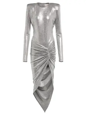 Alexandre Vauthier Jersey Midi Dress - Metallic