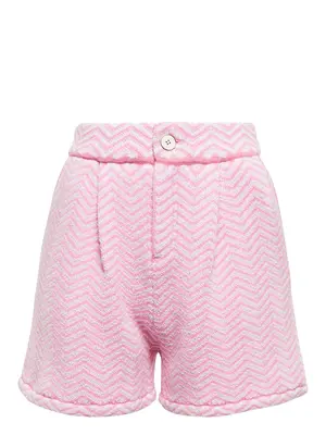 BARRIE Cashmere And Cotton-blend Bouclé Shorts - Multicoloured