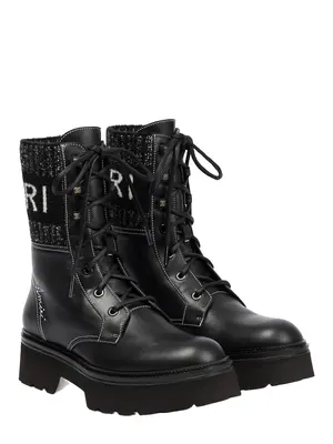 Amiri Leather Lace-up Boots - Black