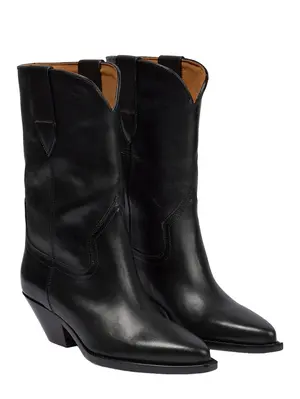Isabel Marant Dahope Leather Boots - Black
