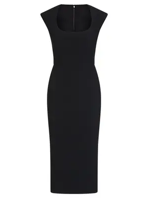 Dolce & Gabbana Longuette Cady Dress - Black