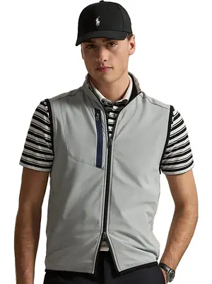 Ralph Lauren Hybrid Mockneck Vest Andover Heather