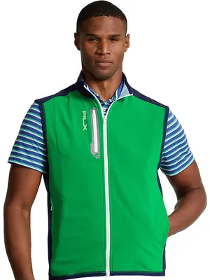 Ralph Lauren Hybrid Mockneck Vest Refined Navy/cruise Green