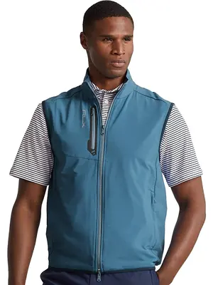Ralph Lauren Hybrid Mockneck Vest Retreat Blue/channel Blue
