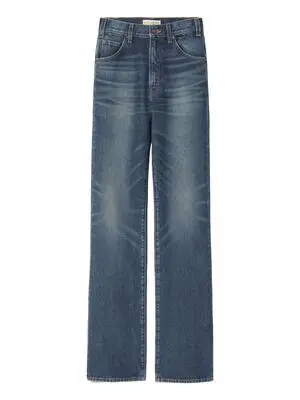 NILI LOTAN Joan High-Rise Slim Straight Leg Jeans Simon Wash