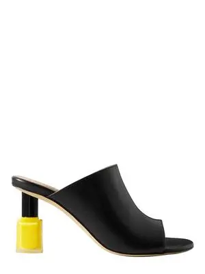 Loewe Nail Polish Leather Mules - Black