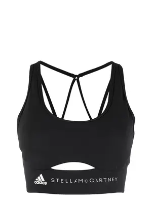 Adidas By Stella McCartney Logo-print Bralette Top - Black