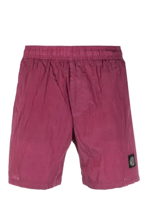 Stone Island Compass-patch Track Shorts - Pink