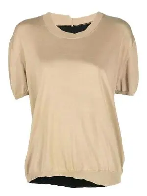 UMA WANG Round-neck Knit Top - Neutrals