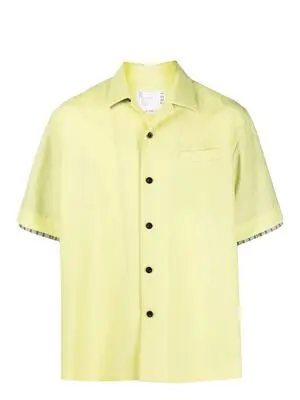 Sacai Shortsleeved Oversized Shirt - Yellow