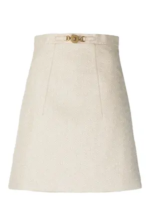 Patou Medallion A-line Skirt - Neutrals