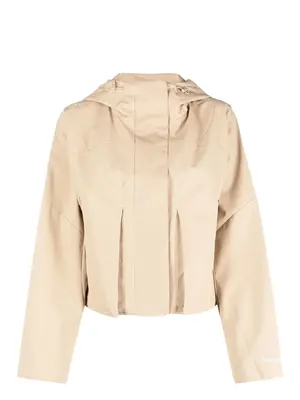 Calvin Klein Drawstring Hood Rain Jacket - Neutrals