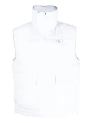 Calvin Klein Logo-print Padded Gilet - White