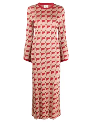PAULA Blenda Jacquard Dress - Pink