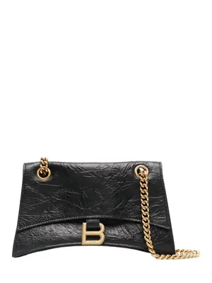 Balenciaga Small Crush Shoulder Bag - Black