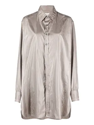 MAISON MARGIELA Oversized Long-sleeve Shirt - Grey