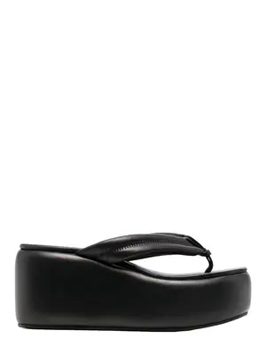 LE SILLA Aiko 50mm Wedge Sandals - Black