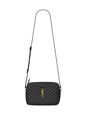 Saint Laurent Lou In Quilted Leather Bag - Black Leather/gold