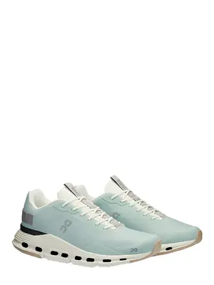 On On Women's Cloudnova Form Lace Up Running Sneakers Mineral/ivory-0