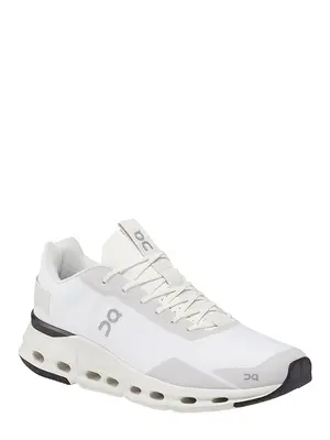 On On Women's Cloudnova Form Lace Up Running Sneakers White/black